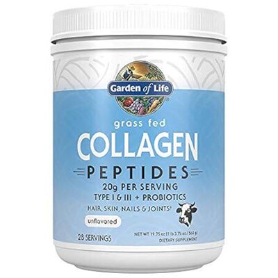 Garden of Life Grass Fed Collagen Peptides Powder  Unfla