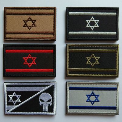 1pcs Embroidery Israel Flag Brassard Tactical Patch Cloth Pu