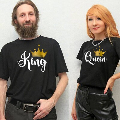 Funny King Queen Prince Princess Family Matching Clothes Cas