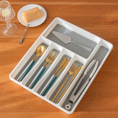 Kitchen Knife And Fork Spoon Can Be Stacked With Partitioned