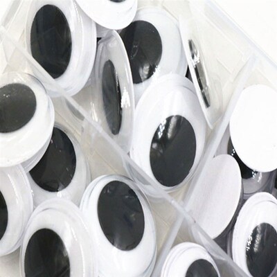 730x Plastic Wiggly Googly Eye Self-adhesive Sticky DIY