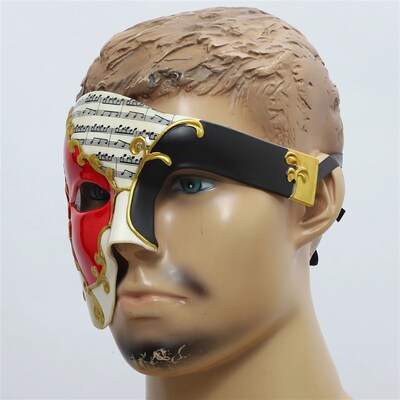 Halloween Masquerade Opera Mask One Eye Hand-painted Pattern
