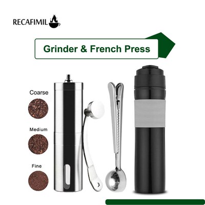 RECAFIMIL French Press Maker Portable for Coffee & Tea 350Ml