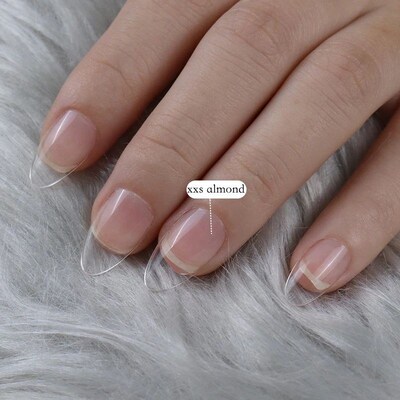 120pcs XXS Super Short Almond Full ver Sculpted Soft Gel Nai