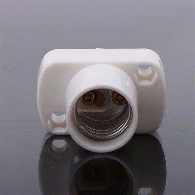 1Pc White Mini Screw Lamp Base E12 E14 E17 Supporto Lamp