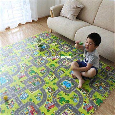 .Car City Scene Taffic Highway Map Baby Gym Kids Play Mat De