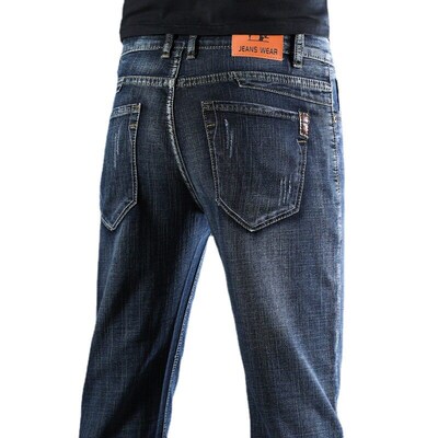 Thin Jeans Mens Straight Slim-fit Sretch Casual Pants Xinta