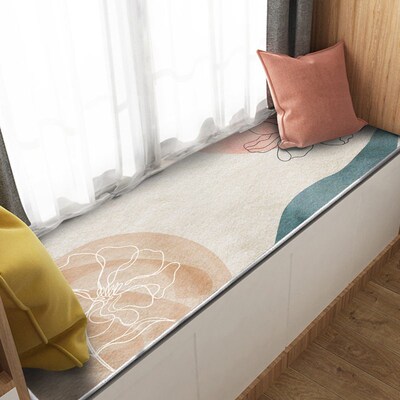 Bay Window Mat Printed Windowsill Mat Four-use Cutle Bay Win