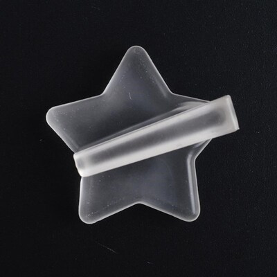 1pcs New Transparent Metal Press Nail Mould Star Heart Shape