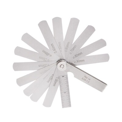 14 Blade 0.05-1mm Feeler Gauge Gage Thickness Measurment Too
