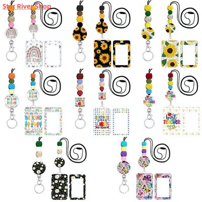 Acrylic sheet print push-close slide cover card lanyard key