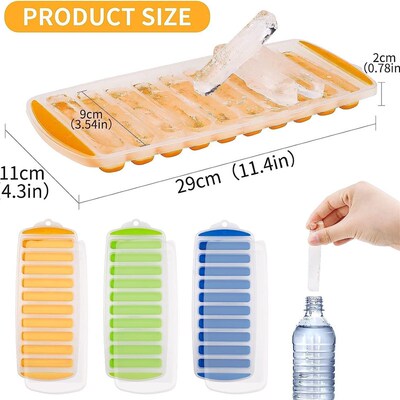 Silicone Narrow Ice Stick Cube Trays Ice Cube Trays with lid