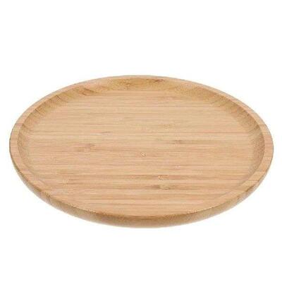 Dinner Plates Fruit Buffet Round Bamboo Tray Serving