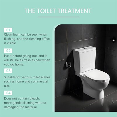 Toilet cleaner with a gentle formula removes stains and scal