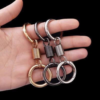 Couples Unique Double Coil Spring Keychain, Stylish and Per