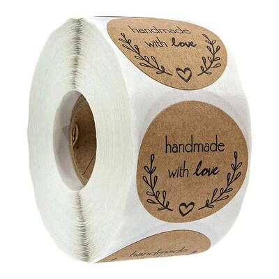100-500pcs Round Natural Kraft Handmade ers Scrapbooking For