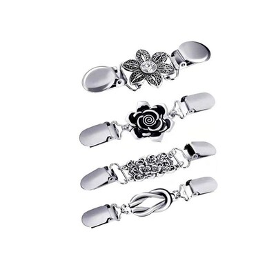 4-piece Set Of Retro Sweater, Shawl Clip, Collar, Duckbill C