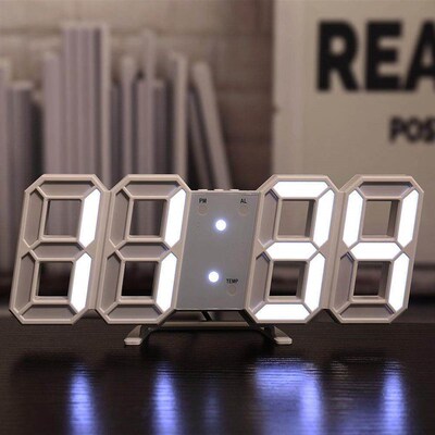 3D LED Digital Alarm Clock Electronic Luminous Night Table
