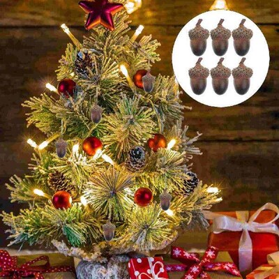 60 Pcs Acorns for Crafts Artificial Plants Indoor Nuts