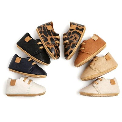 Newborn Baby Boy Pu Leather Shoes Infant First Walkers Crib