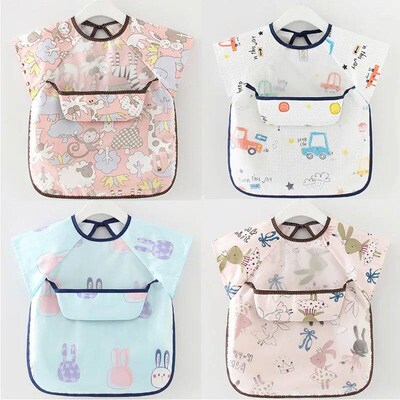 Cute Cartoon Baby Bibs Waterproof Infant Eating Children Dra