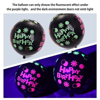 10/20PCS 12inch Fluorescent Balloon Glow In The Dark Glow Lu