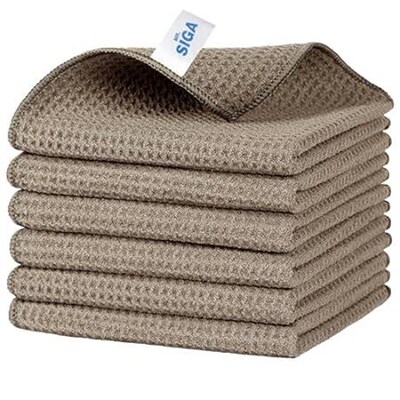 MR.SIGA Waffle Pattern Cleaning Cloths, Reusable Absorben