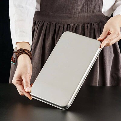 Rectangle Stainless Steel Tray Buffet Presentation Tray Meta