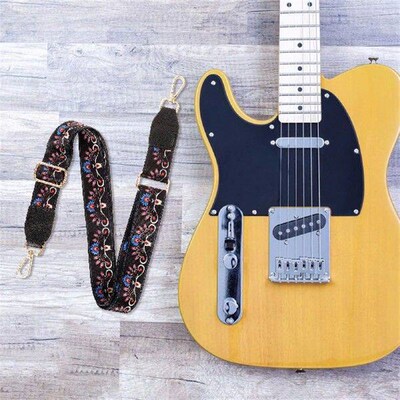 Banjo Strap Guitar Locks for Bass Floral Pattern Musical