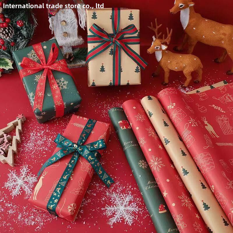 Christmas wrapping paper圣诞包装纸圣诞节礼盒包装纸礼物装饰