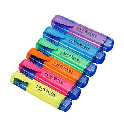 4/6Pc+Highlighter+Fluorescent+Pen+Broad+Tip+Writing+Marker+P