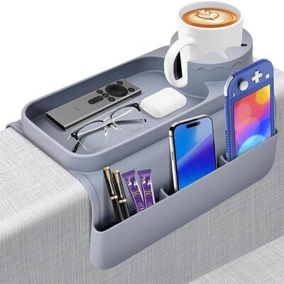Silicone Coaster Sofa Cup Holder Tray Sofa Armrest Storage B