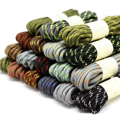 1 Pair Round Shoe Laces Linen Weave Cotton Shoelaces For Sne
