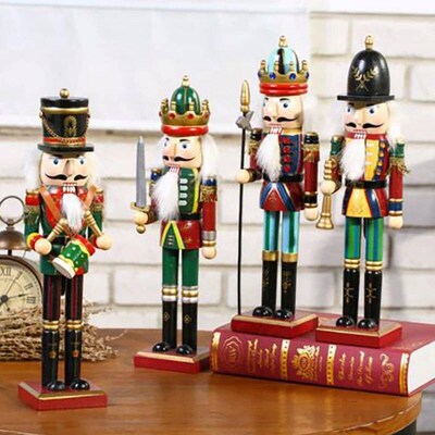 30CM Nutcracker Puppet Classic Elements with Lanyard Christm