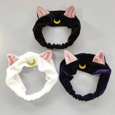 Sailor Moon Luna Telinga Kucing Ikat Rambut Aksesori Rambut