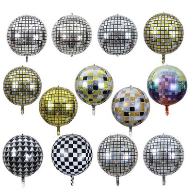 6pcs 22 Inch Disco Ball Balloons 70s Disco Party Decor 4D B