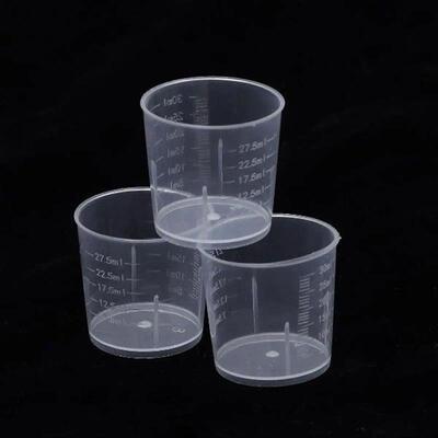 100 Pcs Measuring Cup Stir Stick Set 30ml Plastic Cups