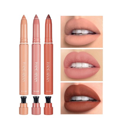 12 Color Matte Lipstick Pen Nude Pink Matte Solid Lip Gloss