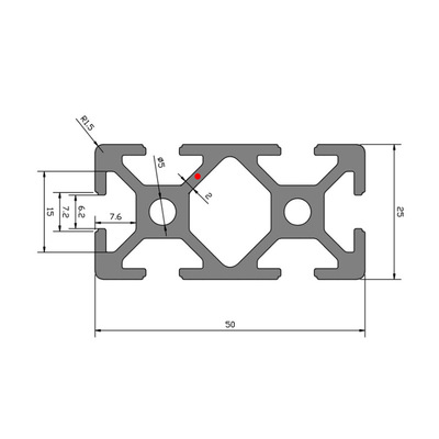 2550欧标工业铝合金型材 2550流水线支架铝型材 框架加工2550型材