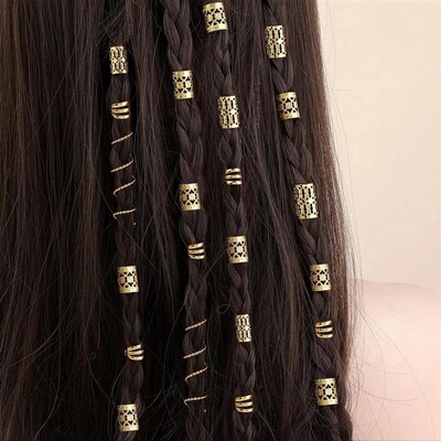 90pcs Hollow Out Hair RingDreadlocks Beads Hair Braid