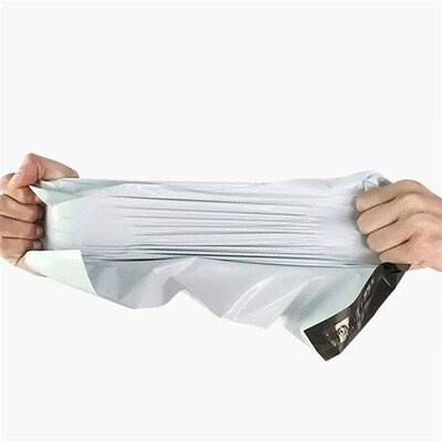 New Light Gray Courier Bag 10pc Self-seal Mailbag Plastic Po