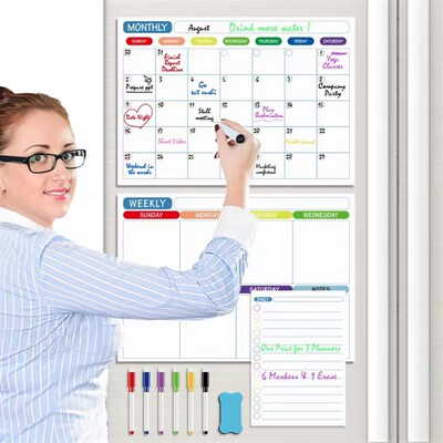 2023 New Magnetic Monthly Weekly Planner Calendar Table Dry