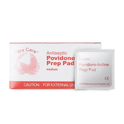 100 disposable iodine cotton pads for gentle skin and navel
