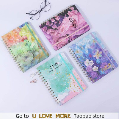 2025 Weekly Monthly Planner Agenda A5 Notebook Diary Notepad