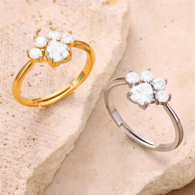 Simple Zircon Anillos Butterfly Rings For Women Flower Ring