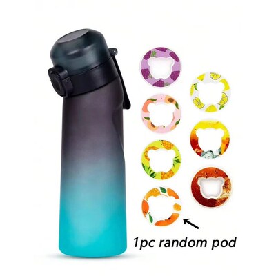 1pc 650ml Flavored Water Bottle with Random 1 Flavour Pods A