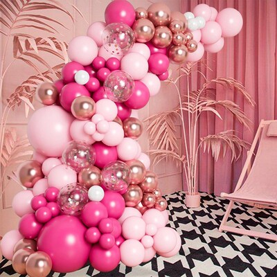 Pink Macaron Balloon Garland Arch Kit Wedding Birthday Party