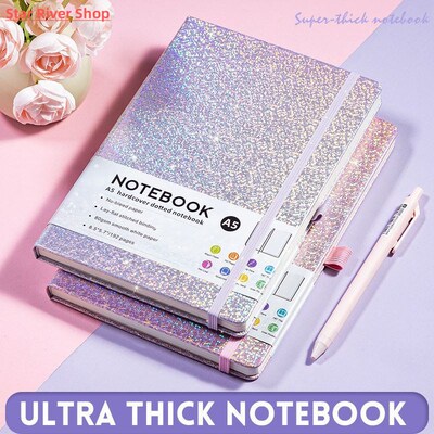 Glitter Notebooks For School A5 Hardcover Journal 192 Pages