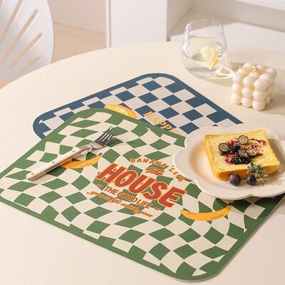 Leather placemat scald proof insulated placemat household