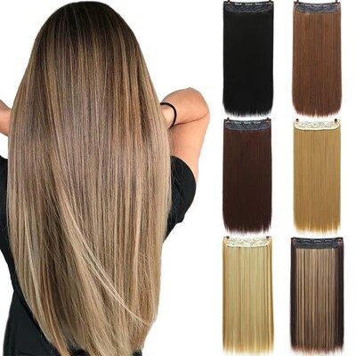 XUANGUANG Synthetic Natural Straight Hair/Curly Clip Click-o